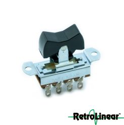 Black Rocker Switch Momentary (ON-OFF-ON)