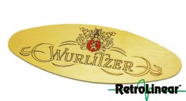 Embossed Brass Wurlitzer Emblem
